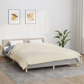 Zátěžová deka světle krémová 200 x 220 cm 9 kg textil 3154875