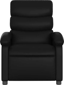 Polohovací křeslo černé, umělá kůže 3205844