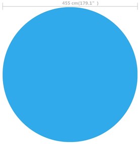 vidaXL Marketos Plovoucí kulatý solární PE kryt na bazén 455 cm modrý