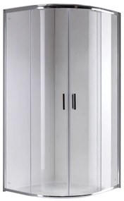 BPS-koupelny Čtvrtkruhový sprchový kout HYD-RK94A 80x80 cm chrom/transparent + vanička HYD-RSV-SXL01A bílá