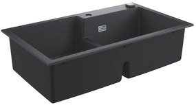 Grohe - Kompozitní dřez K500 s automatickým odtokem, 86x50 cm, granitová černá 31649AP0