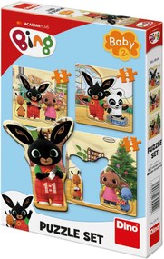 DINO Baby puzzle 12 dílků Bing a kamarádi 18x18cm skládačka 3v1 velké dílky dn325142