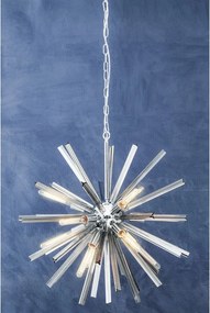Kovové závěsné svítidlo se skleněným stínidlem ø 75 cm Karlo – Premier Housewares