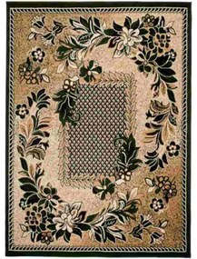Kusový koberec PP Květiny zelený 130x190cm