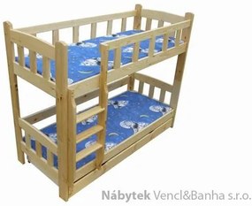 dřevěná patrová postel masivní Idylia chalup