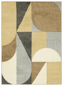 Kusový koberec Kubismo světle béžový 133 x 180 cm
