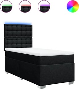 Box spring postel s matrací černá 100 x 200 cm textil 3292715
