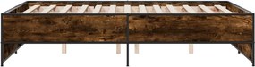 Rám postele kouřový dub 120 x 190 cm kompozitní dřevo a kov 3279909
