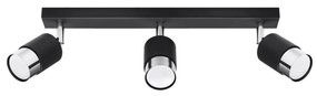 Sollux Lighting Stropní svítidlo NERO 3 Černá/chromové