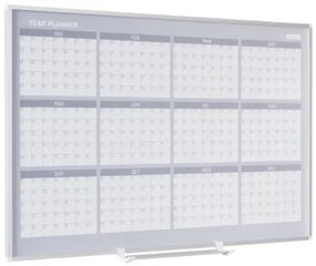 Roční plánovací tabule na zeď LUX, magnetická, dny, 900 x 600 mm