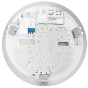 PANLUX Přisazené stropní LED svítidlo se senzorem PLAFONIERA S TRIPLEX 365 - studená bílá