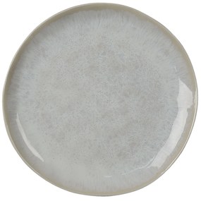 Šedý kameninový dezertní talíř Grivon - Ø 20*2 cm