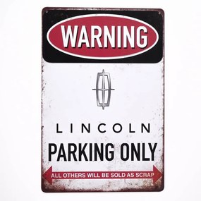 Kovová cedule Lincoln Parking