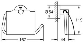 Grohe Essentials Držák toaletního papíru, kartáčovaný Warm Sunset 40367DL1