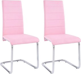 Danish style Jídelní židle Aber (SET 4 ks), růžová