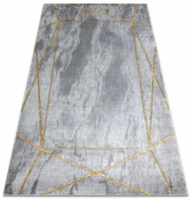 Koberec EMERALD exkluzivní 1022 glamour, styl geometrický, marmur šedý/zlatý