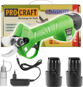 Procraft ES16Li 16V SET - akumulátorové nůžky na větve (s 2x2,0 Ah akumulátory a nabíječkou)