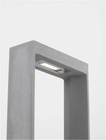 NV 9540218 Venkovní sloupkové svítidlo CAIRO šedý beton skleněný difuzor LED 8W 3000K 120-230V IP65 - NOVA LUCE