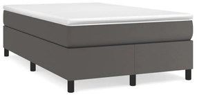 Box spring postel s matrací šedá 120x190 cm umělá kůže 3269701