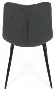 Jídelní židle šedá látka černé kovové nohy DCL-193 GREY2