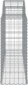 Klenuté gabionové koše 5 ks 200x50x100/120cm pozinkované železo 3146323