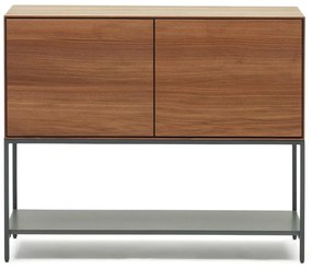 Nízká komoda v dekoru ořechu v přírodní barvě 97,5x80 cm Vedrana – Kave Home