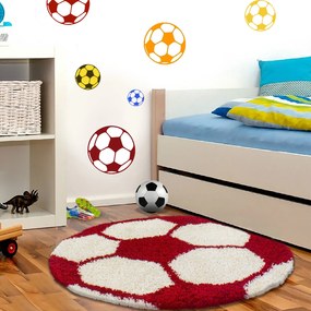 Ayyildiz, Dětský kusový koberec Fun 6001 red, 120x120 (průměr) kruh, červená, dětský pokoj