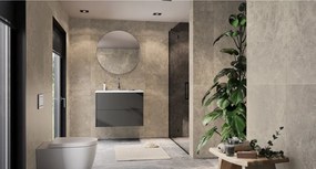 Antracitová matná závěsná skříňka pod umyvadlo 81x61 cm Bodera – Germania