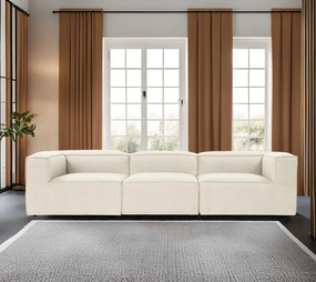 Hanah Home Třímístná pohovka FORA krémová