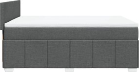 Box spring postel s matrací tmavě šedý 140 x 190 cm textil 3289357