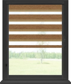 Dekodum Roleta den a noc v antracitové kazetě premium, barva látky Čokoláda Šířka (cm): 87, Výška (cm): Standardní (do 150 cm), Strana mechanismu: Levá