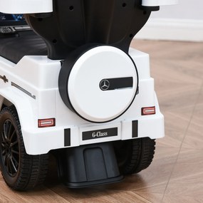 HOMCOM Dětské Odrážedlo s Licencí Mercedes G350 pro Děti od 1 do 3 Let, s Klaksonem, Odnímatelnou Slunečníky a Ochrannými Tyčemi, Nosnost 25 kg, 85,5…