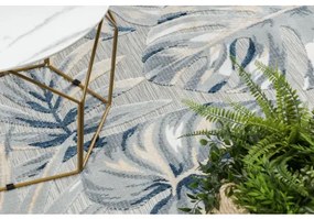 koberec Structural BOTANIC 65265 Monstera odchází plošně tkaný na bal velikost 137x190 cm | krásné koberce cz