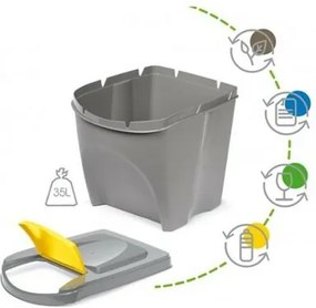 Koš na tříděný odpad Sortibox 20 l, 4 ks, antracit IKWB20S4 S433