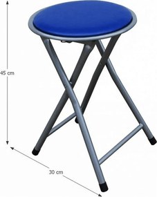 Tempo Kondela Skládací taburet / stolička, modrá, IRMA
