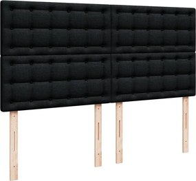 Box spring postel s matrací černá 200x200 cm textil 3292911