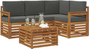 Venkovní pohovková souprava 5 ks Přirozená a Anthracitová 3374757