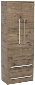 Koupelnová skříňka vysoká Naturel Cube Way 60x163x33 cm dub wellington CUBE2V60DW