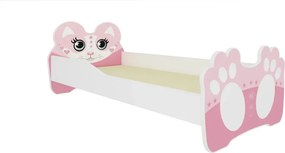 Postel s matrací BEAR PINK 160x80