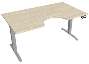 Hobis Motion Elektr. nastavitelný stůl 160x90 s pamětí - HOBIS ERGO MOTION MSE 2M 1600 Dekor stolové desky: akát, Barva kovové podnože: stříbrná