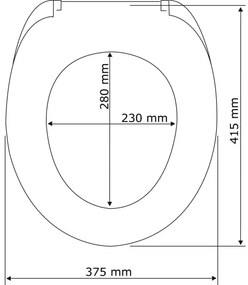 WENKO 21903100-WC sedátko SAMOS 44,5x37,5 cm bílá/stříbrná