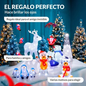 LED akryl figurky Vánoce tučňák-rodina