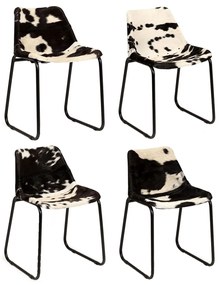 Jídelní židle 4 ks z pravé kozí kůže - Default Title