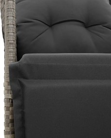 5dílný zahradní bistro set s poduškami šedý polyratan 3276968