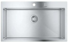 Grohe - Dřez K800 s automatickým odtokem, 85x51 cm, kartáčovaná nerez 31584SD1