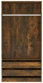 Šatní skříň kouřový dub 100 x 50 x 200 cm kompozitní dřevo - Default Title