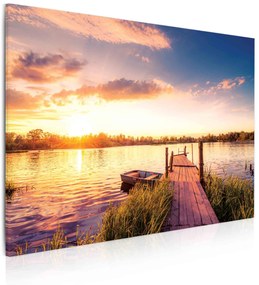 Malvis ® Obraz Jezero, západ slunce Velikost: 60x40 cm