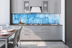 DIMEX | Fototapeta do kuchyně Makro pampelišky KI-260-127 | 260 x 60 cm | modrá, bílá