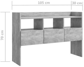 vidaXL Marketos Příborník betonově šedý 105 x 30 x 70 cm kompozitní dřevo