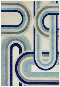 Tribeca Design Kusový koberec Dinamo Retro Blue Rozměry: 80x150 cm
